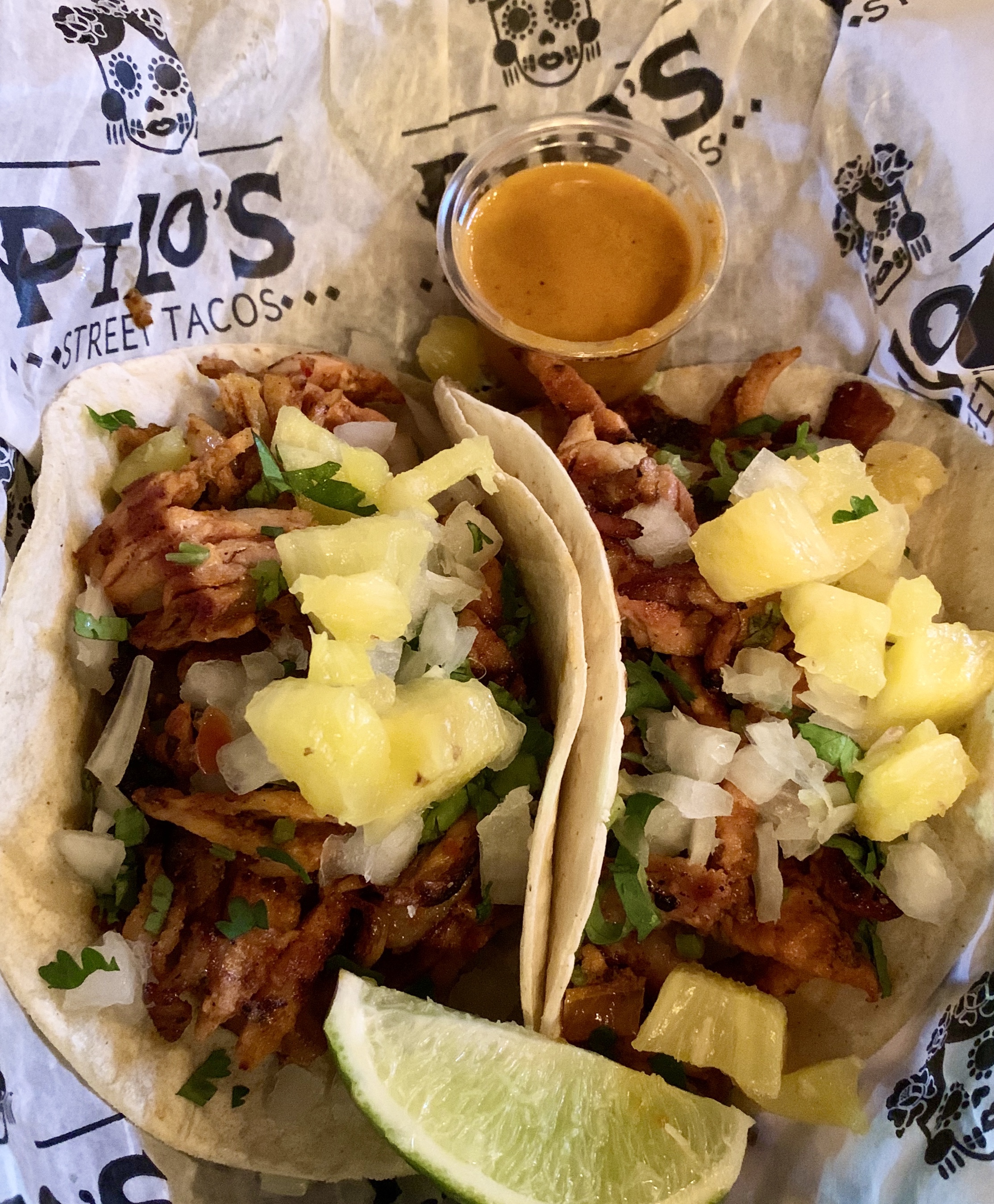 Al pastor and carne asada tacos. Pilo’s Street Tacos, Brickell, Miami ...
